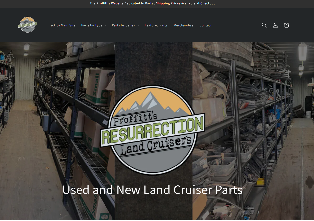 Land Cruiser Parts - Proffitt's Resurrection Land Cruisers